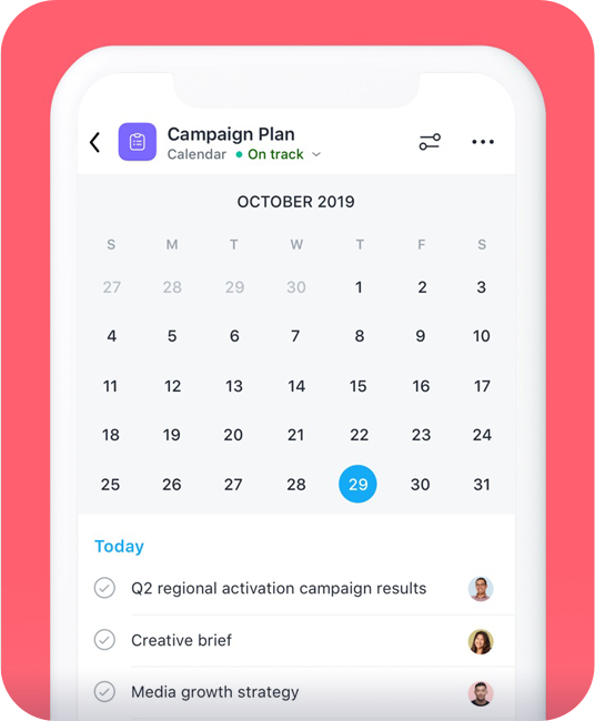 Visualize your work on a calendar - BIG BOX